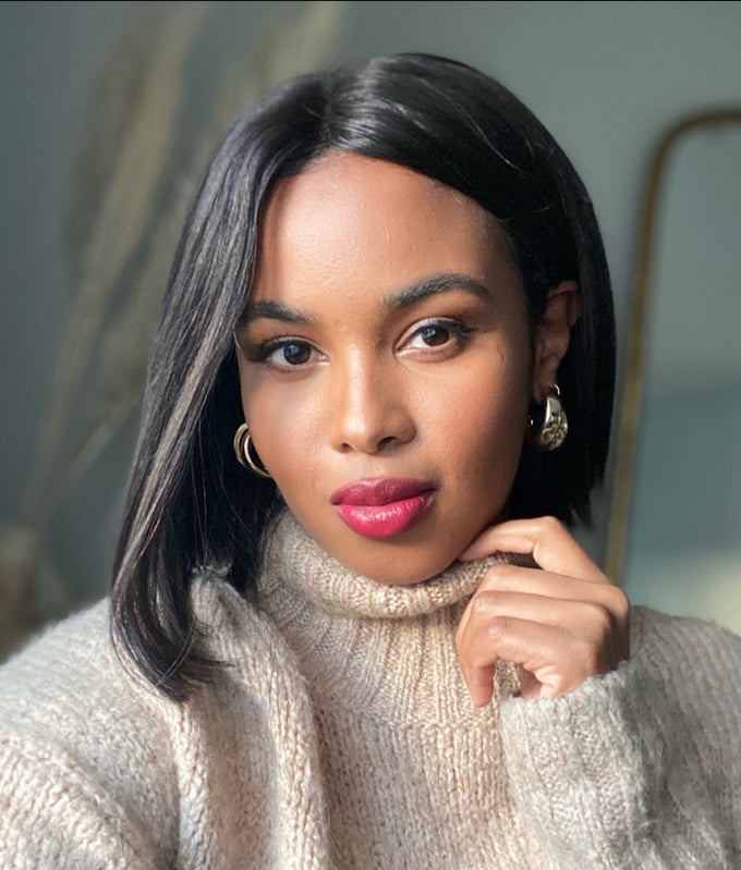 Straight Center Part Lace Short Bob Human Hair Wig | Mayvenn