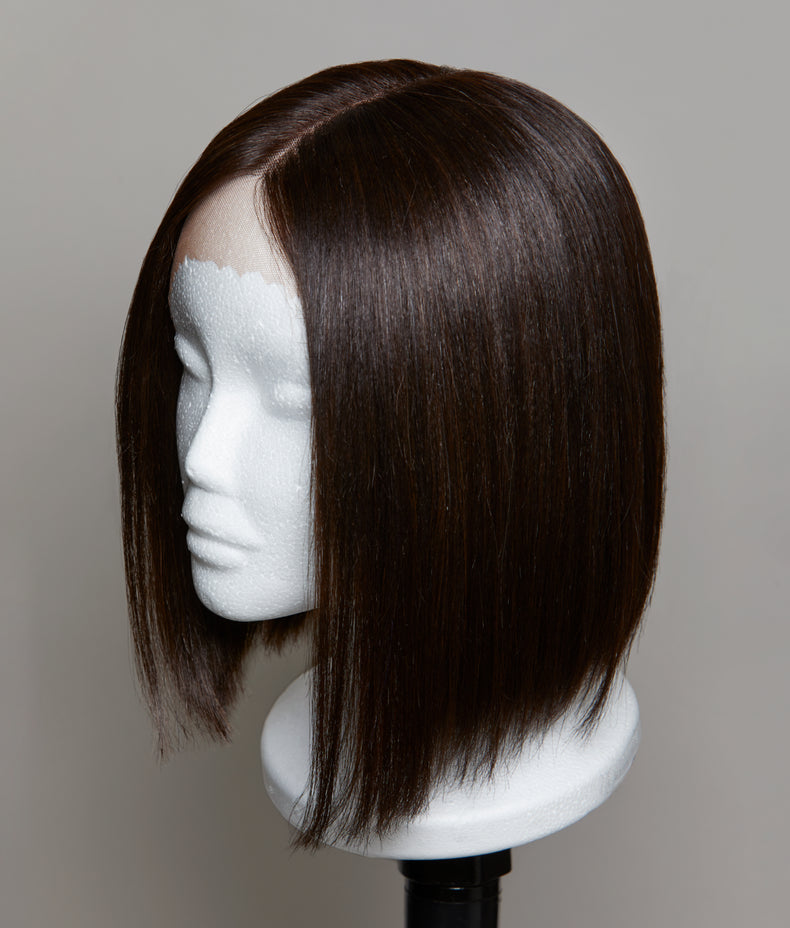 Straight Center Part Lace Short Bob Human Hair Wig | Mayvenn