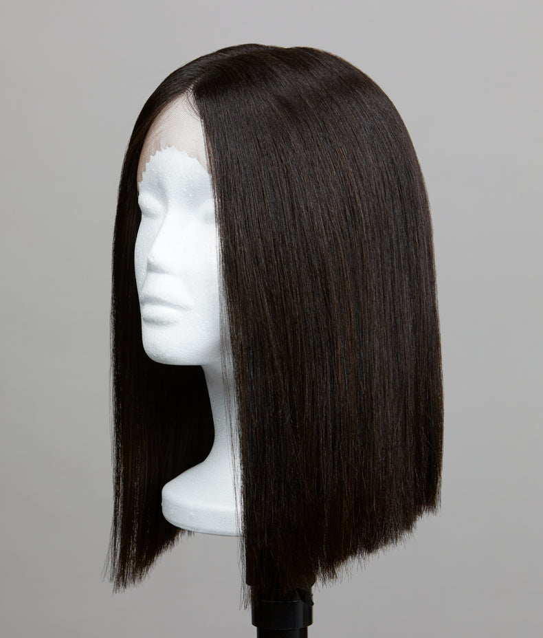 Straight Center Part Lace Lob Human Hair Wig | Mayvenn